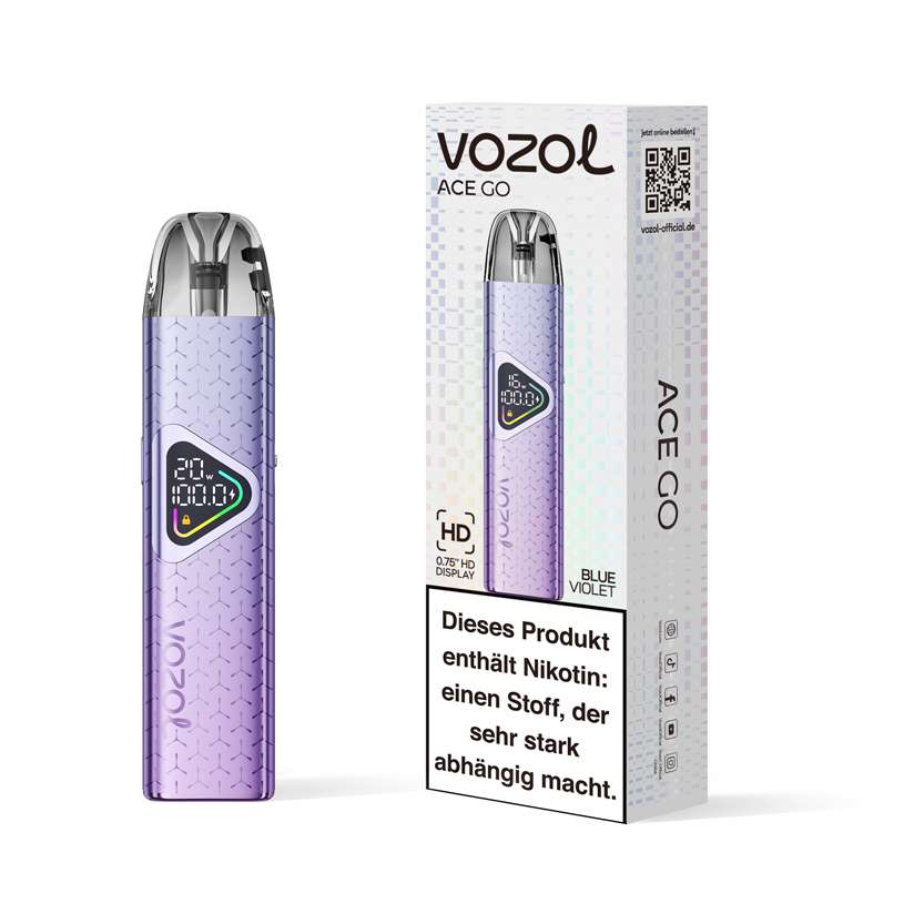Vozol ACE GO – E-Zigarette Blue Violet mit Display & 1300mAh Akku | Hookahaus Großhandel